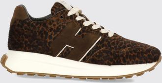 Hogan H641 Sneaker mit Animal-Print aus Leder und Ponyfell