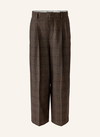 Oui 7/8-Hose Aus Flanell braun