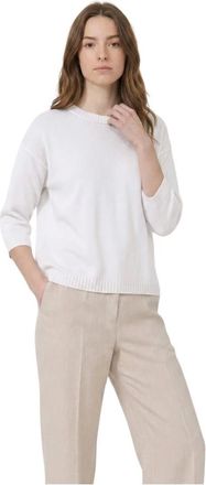 Max Mara Femme, Pulls, Blanc, Taille: 38 FR Cannone Feinstrick Pullover