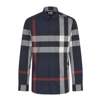Burberry Homme, Chemises, Multicolore, Taille: XS Chemise Slim Fit en Coton à Carreaux