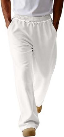 Generic Pantalon de jogging pour homme - Pantalon de sport ample avec taille &eacute;lastique - Cordon de serrage - Pantalon de loisirs - Jambes larges - Pantalon de