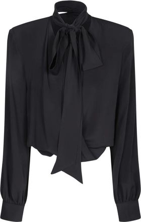 Federica Tosi Femme, Blouses et Chemises, Noir, Taille: 40 FR Blouses