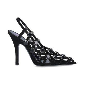 The Attico Crystal Detail Heel D&egrave;collet&eacute; - - Shoes - Damen - Schwarzk - 37 EU