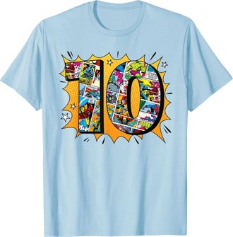 MARVEL Avengers Comics 10th Birthday T-Shirt T-Shirt