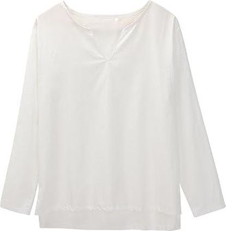 Generic Chemise d&eacute;t&eacute; en lin pour homme - Respirante - Chemise de loisirs l&eacute;g&egrave;re &agrave; enfiler - Col en V - Chemise pour homme - Coupe ajust&eacute;e - Chemise de plage -