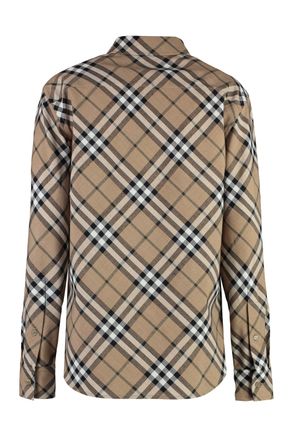 Burberry Womens Shirt Checked Cotton Linden Wool