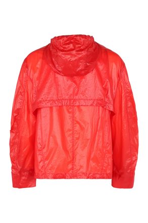 Ferragamo Mens Techno Fabric Jacket Red Polyamide Raincoats Coat