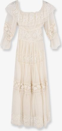 Dolce & Gabbana Silk blend dress with all-over floral embroidery - DOLCE & GABBANA - gender_Woman