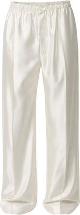 Carven Femme, Pantalons, Beige, Taille: 38 FR Pantalon large &agrave; taille &eacute;lastiqu&eacute;e