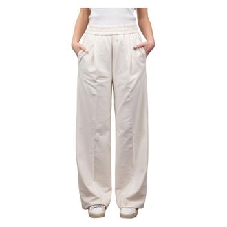 Circolo 1901 Femme, Pantalons, Blanc, Taille: 38 FR Wide Pantalons