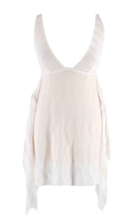 Missoni Mare White Zigzag Woven Draped Top Size XXS