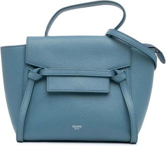 Celine Hobo Bags - Nano Grained Calfskin Belt Bag - Gr. unisize - in Blau - f&uuml;r Damen
