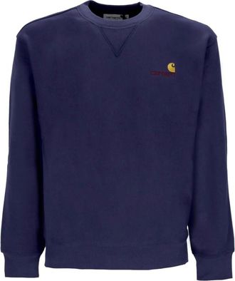 Carhartt Work in Progress Homme, Sweatshirts et sweats à capuche, Bleu, Taille: XL SweaT-shirt ras du cou Script Enzian