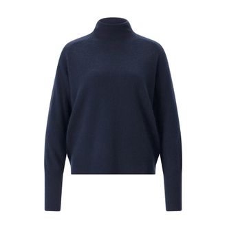Sminfinity Rollkragenpullover aus Kaschmir Baumwolle - - Knitwear - Damen - Blau - S