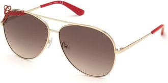Guess Damen GU7739 Sonnenbrille, Gold, 64