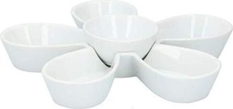 Alpina Keramik-Snackschale, 2-teiliges Serviertablett, Dips, Schüssel, Knabbereien, Gewürze