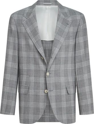 Brunello Cucinelli notched-lapel blazer - Grau