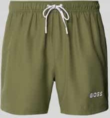 HUGO BOSS Badeshorts mit Label-Applikation Modell DOGFISH