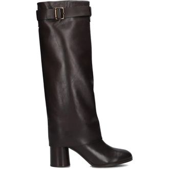 Lina Locchi Braune Lederstiefel mit hohem Absatz - - Shoes - Damen - Braun - 39 EU