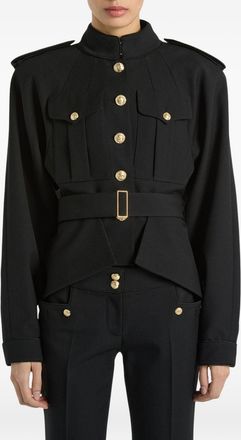 Balmain Officer-Style Wool Blazer - Black