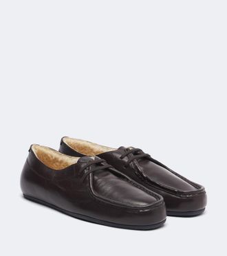 Jil Sander Chaussures &agrave; lacets Hood en cuir