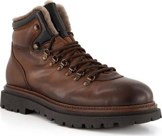 Rosso E Nero Herren Schnürboots braun Glattleder
