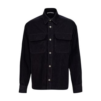 Palm Angels Classic Logo Cord Overshirt - - Jackets - Herren - Schwarzk - L