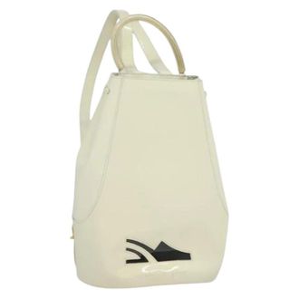 Ferragamo Pre-owned Lederrucksack - - Pre-owned - Damen - Wei&szlig; - ONE SIZE