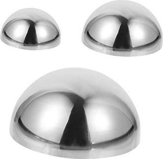 DOITOOL Demi-sph&egrave;re Miroir Polie en Acier Inoxydable Creuse 3 Pi&egrave;ces 51mm, 90mm, 150mm D&eacute;coration Int&eacute;rieure Et Ext&eacute;rieure Boule D&eacute;corative Effet Miroir R&eacute;sis