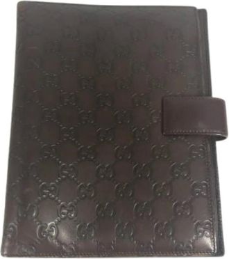 Gucci unisex, Pre-owned, Brun, Taille: ONE Size Bureau &agrave; domicile en cuir doccasion