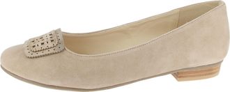 Hirschkogel Damen Ballerina Ballerinas, Taupe, 39 EU
