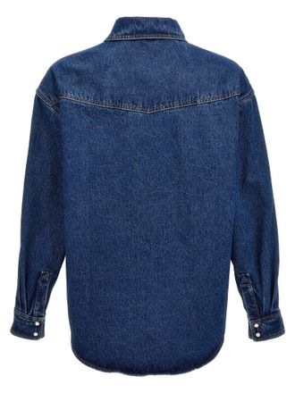Palm Angels Cotton Denim Jacket - Blue