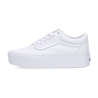 Vans Femme, Chaussures, Blanc, Taille: 38 1/2 EU Stackform Blanc Baskets Bas Femme