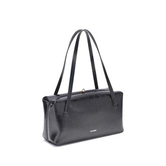 Jil Sander Womens Black Calf Leather Bos Taurus Shoulder Bag
