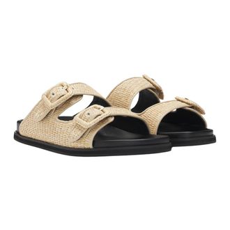 HUGO BOSS Femme, Chaussures, Beige, Taille: 39 EU Sandales Raffia Slide