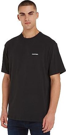 Calvin Klein T-Shirt Manches Courtes Homme Crew Neck Col Ras-du-Cou, Noir (Black), XXL