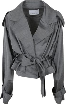Frankie Shop Femme, Vestes, Gris, Taille: 38 FR Simona Short Trench