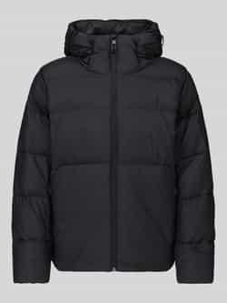 HUGO BOSS Daunenjacke mit Kapuze und Logo-Patch