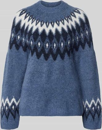 Gina Tricot Relaxed Fit Pullover mit Woll-Anteil Modell Jacquard