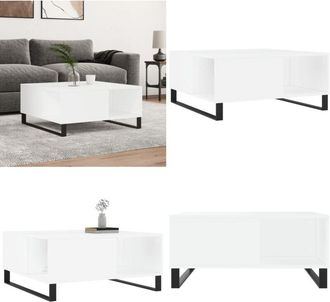 vidaXL Couchtisch Wei&szlig; 80x80x36,5 cm Holzwerkstoff - Couchtisch - Couchtische - Home & Living - Wei&szlig;