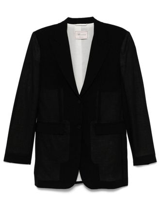 Blumarine blazer en laine &agrave; simple boutonnage - Noir