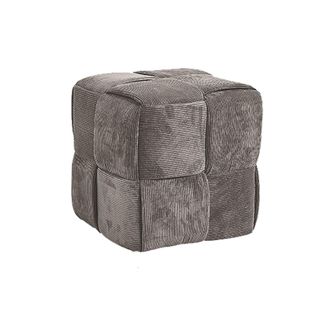 Generic Würfelförmige Eingangsbank - Ottomane Aus Gewebtem Cord for Wohnzimmer Und Schlafzimmer (37 X 37 X 37 cm, Grau2)