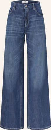 Cambio Cambio Wide Leg Jeans Palazzo Mit Leinen blau