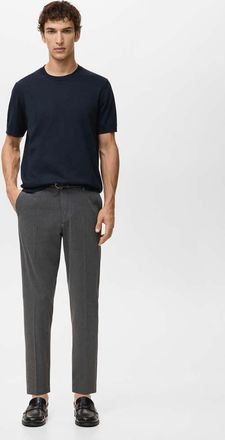 Mango T-shirt maille fine 100 % coton bleu nuit - Homme - XXL - MANGO MAN