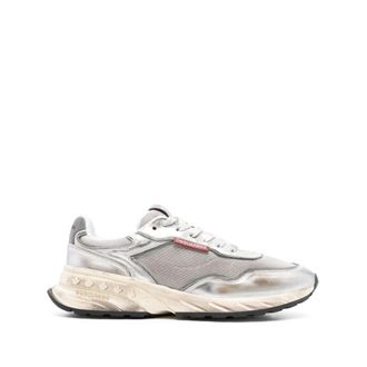 Dsquared2 Silberne Sprinter-Sneaker mit reflektierenden Details - - Shoes - Herren - Grau - 41 EU