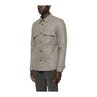 Jacob Cohen Surchemise en m&eacute;lange de laine - Homme - Vestes - Beige - Taille: XL