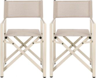 Hellin Chaises de metteur en sc&egrave;ne pliables dext&eacute;rieur (lot de 2) - CABOURG
