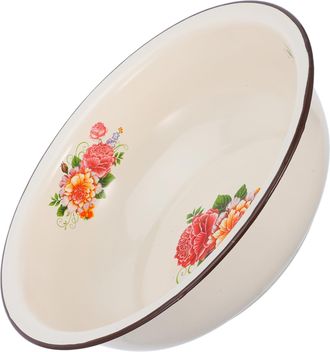 Hemobllo Emaille R&uuml;hrsch&uuml;ssel 30cm Vintage Design Robustes Emaille Becken F&uuml;r Teigkneten Und Obst Waschen Kratzfeste Und Leicht Zu Reinigende K&uuml;chensch&uuml;ssel F&uuml;