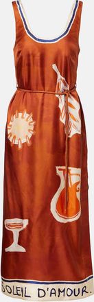 Alemais Alémais X LRNCE Midikleid Soleil DAmour aus Seide