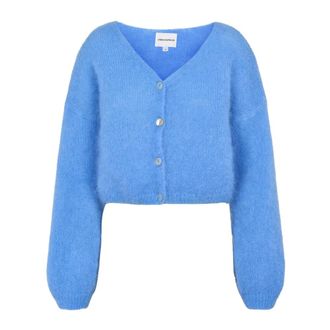 Americandreams Americandreams, Femme, Pulls, Bleu, Taille: 44 FR Cornelia Cropped Cardigan